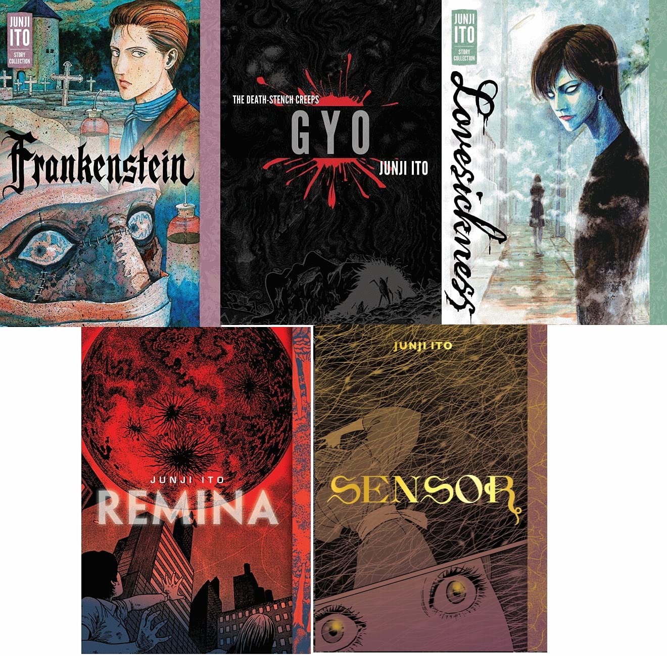 Junji Ito Serie 1 Deluxe Edition Hardcover Collection 5 Book ...