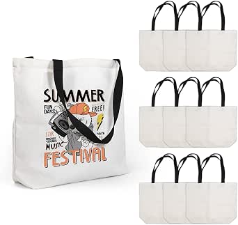 Amazon.com: AGH Sublimation Tote Bags Blanks Bulk, 20pack Long ...