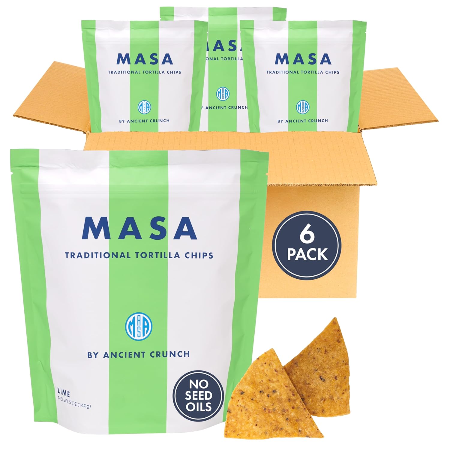 Amazon.com: MASA Chips - Lime Flavored Tortilla Chips, Handmade Corn ...