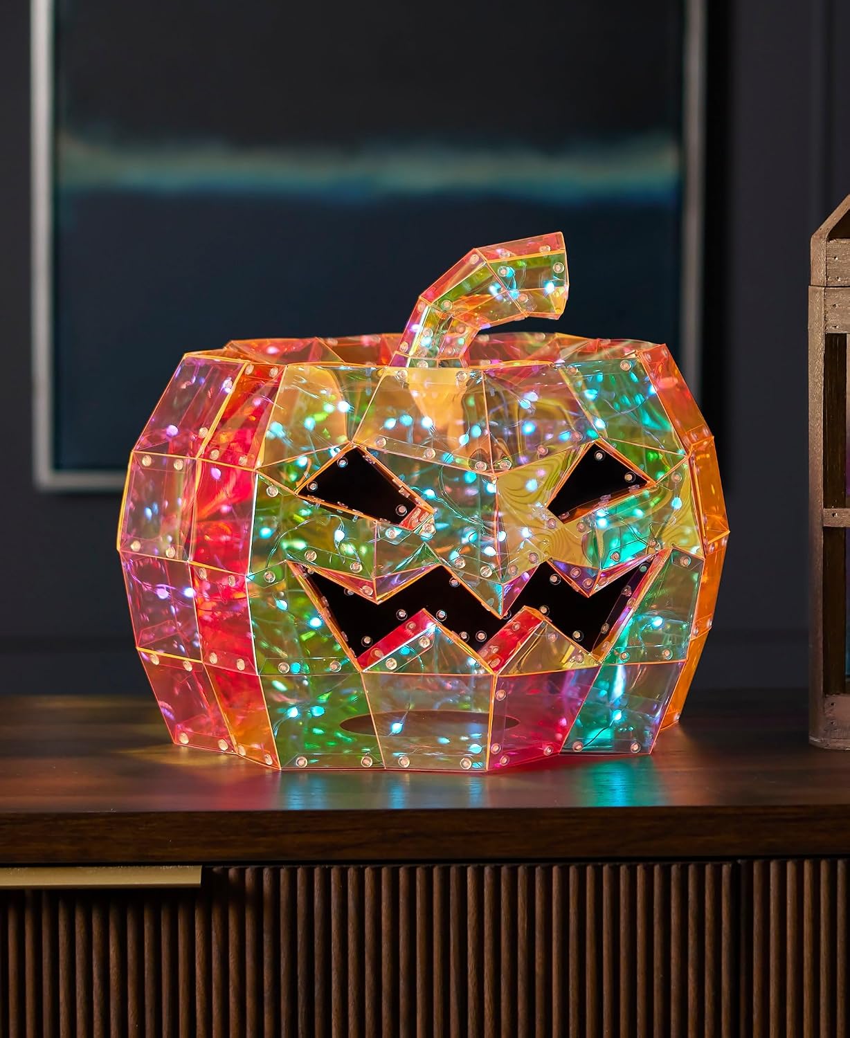 Seasonal LLC Prismatic Iridescent Pumpkin 16", LED Lights - Amazon.com