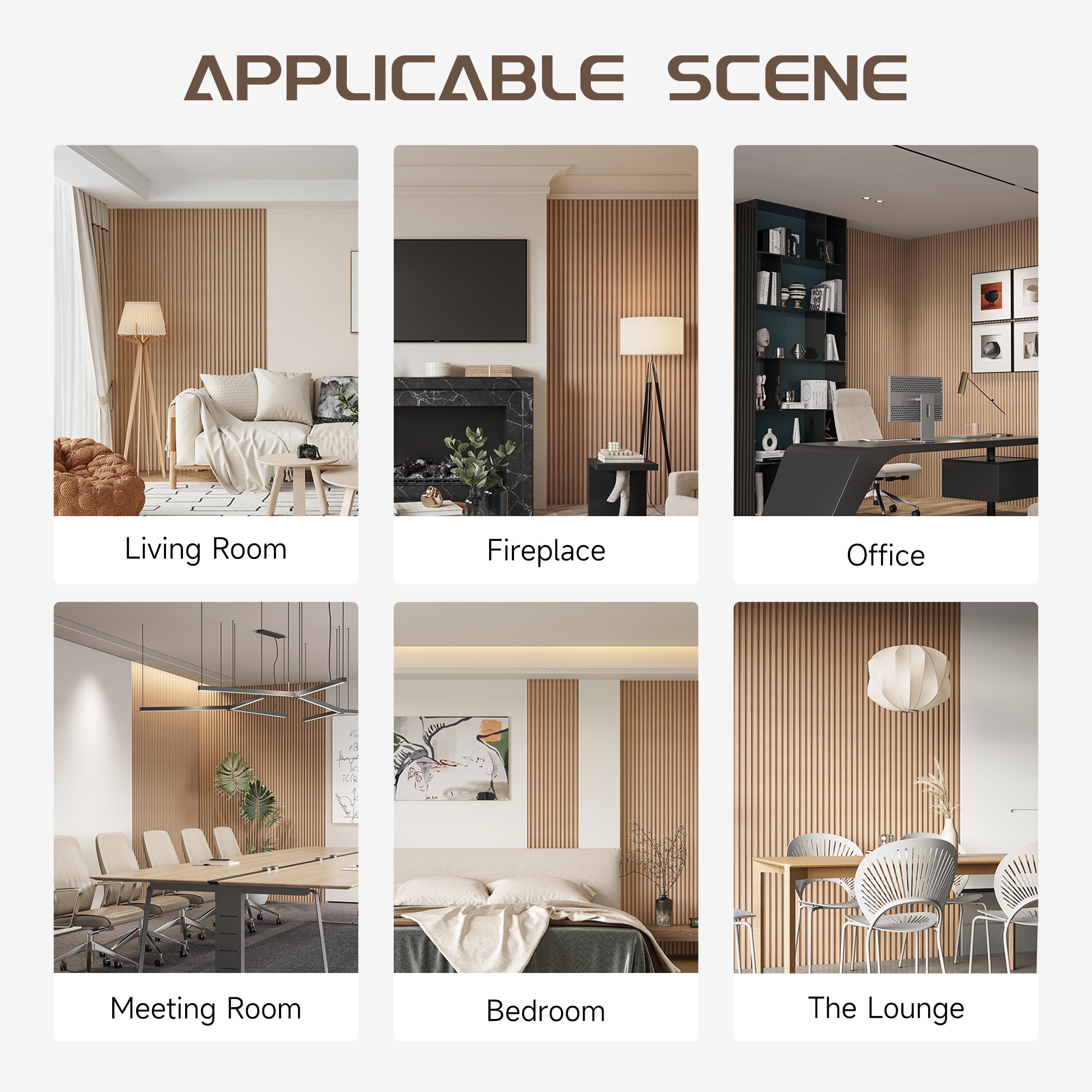 Snapklik.com : WPC Slat Wall Panels, 8 Pack Accent Slat Wood Slats For ...