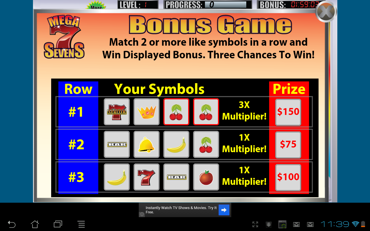 Mega Sevens Slot Machine - App on Amazon Appstore
