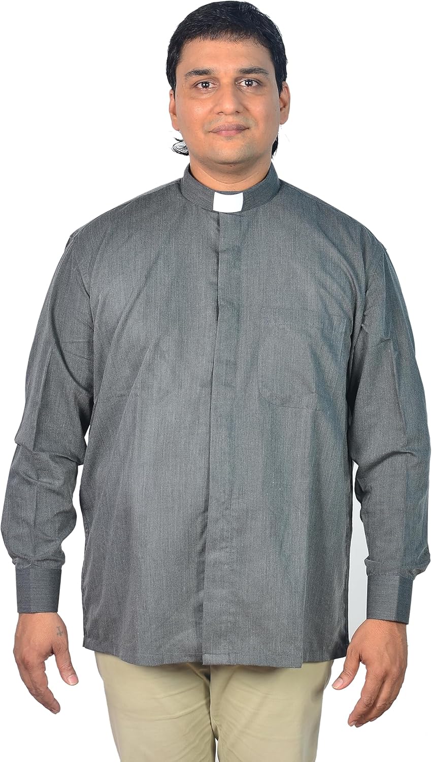 Scorpion Men's Clerical Clergy Vicar Priest Collar Shirts Long Sleeves ...