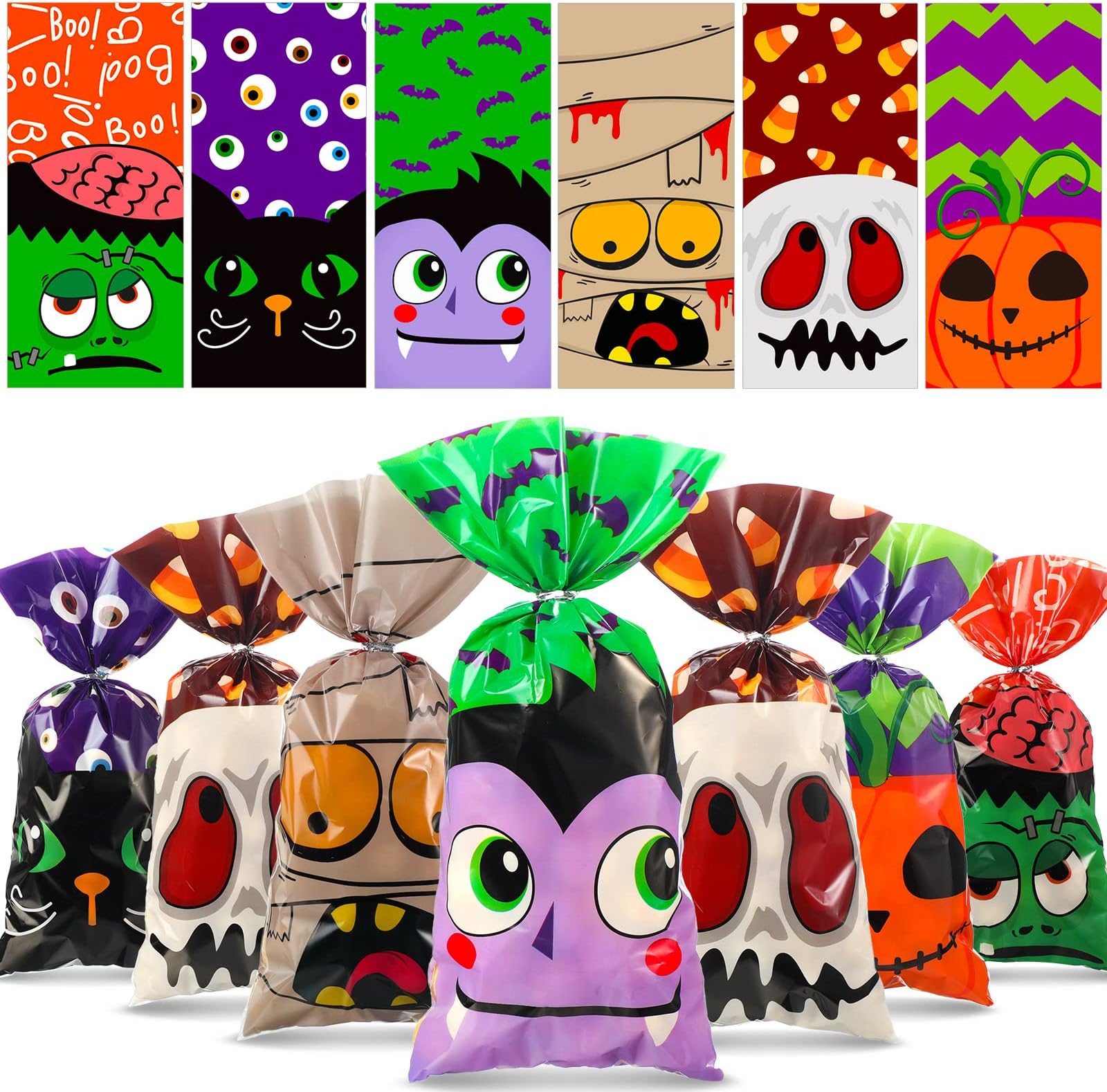 Amazon.com: 100 Pieces 90s Party Treat Bags 90s Candy Bags Neon Retro ...