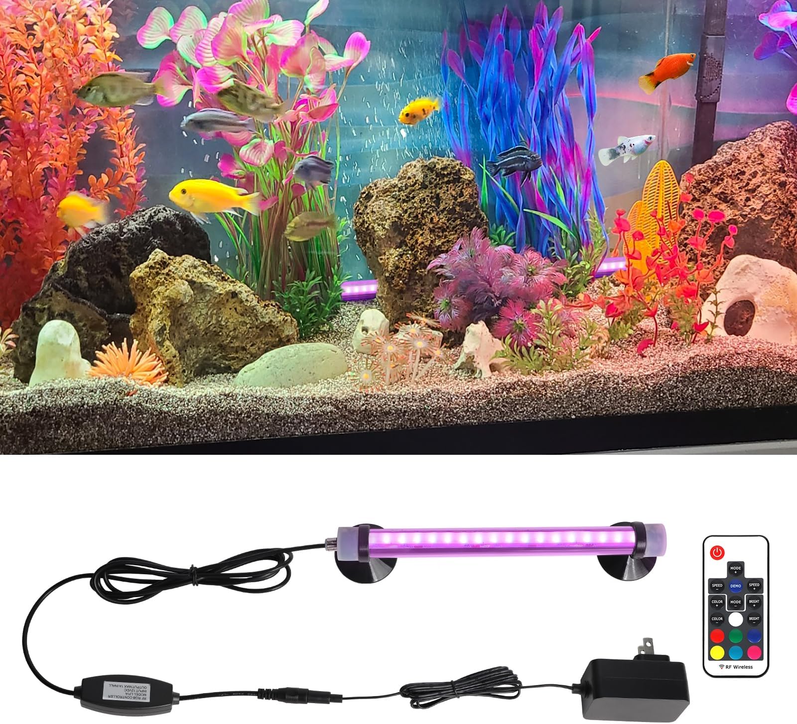 Amazon.com: Submersible Aquarium Light for Fish Tank: Full Spectrum ...