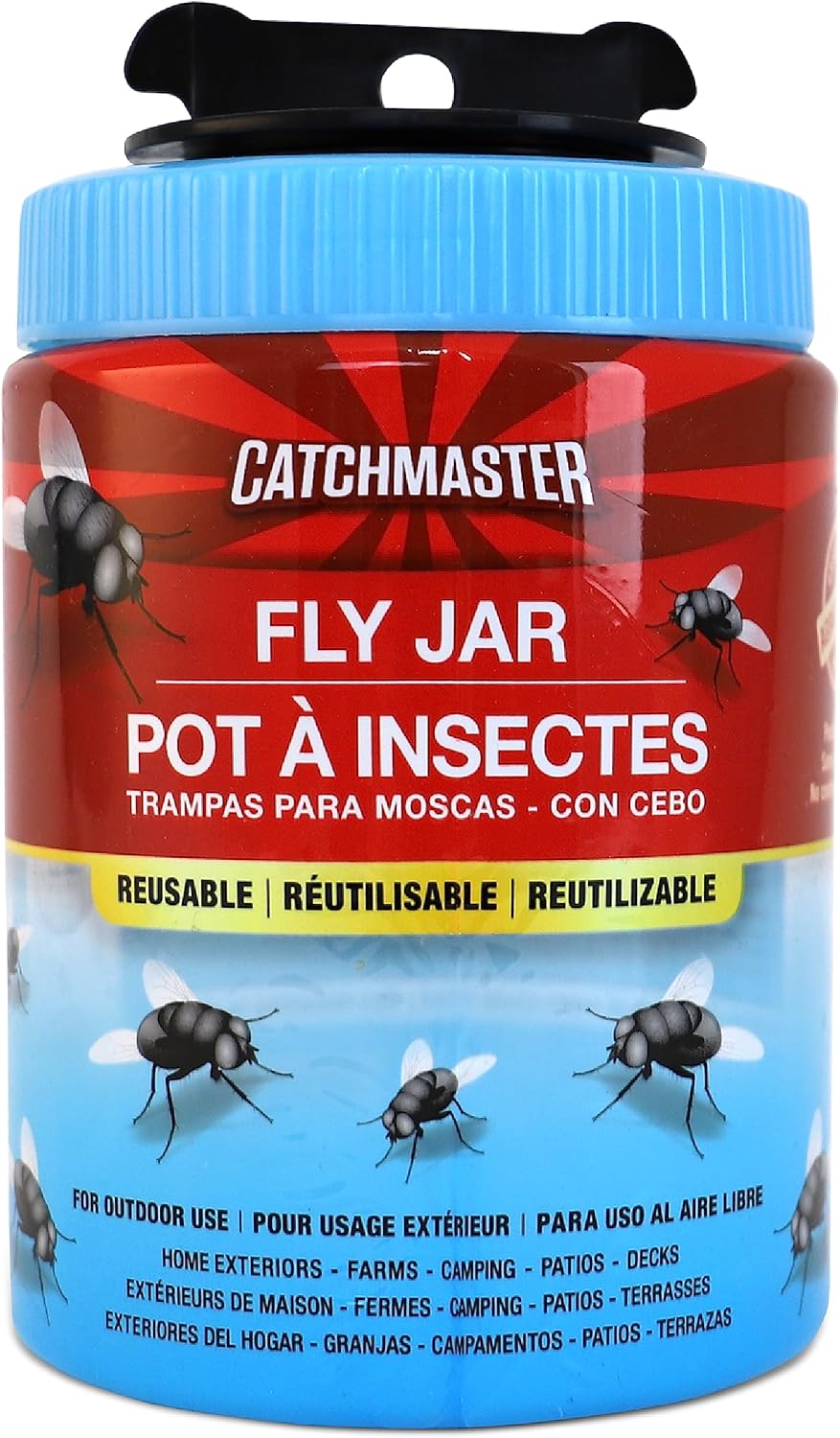 Amazon.com : Catchmaster Reusable Fly Traps Outdoor Jar 1-Pack, Bug ...