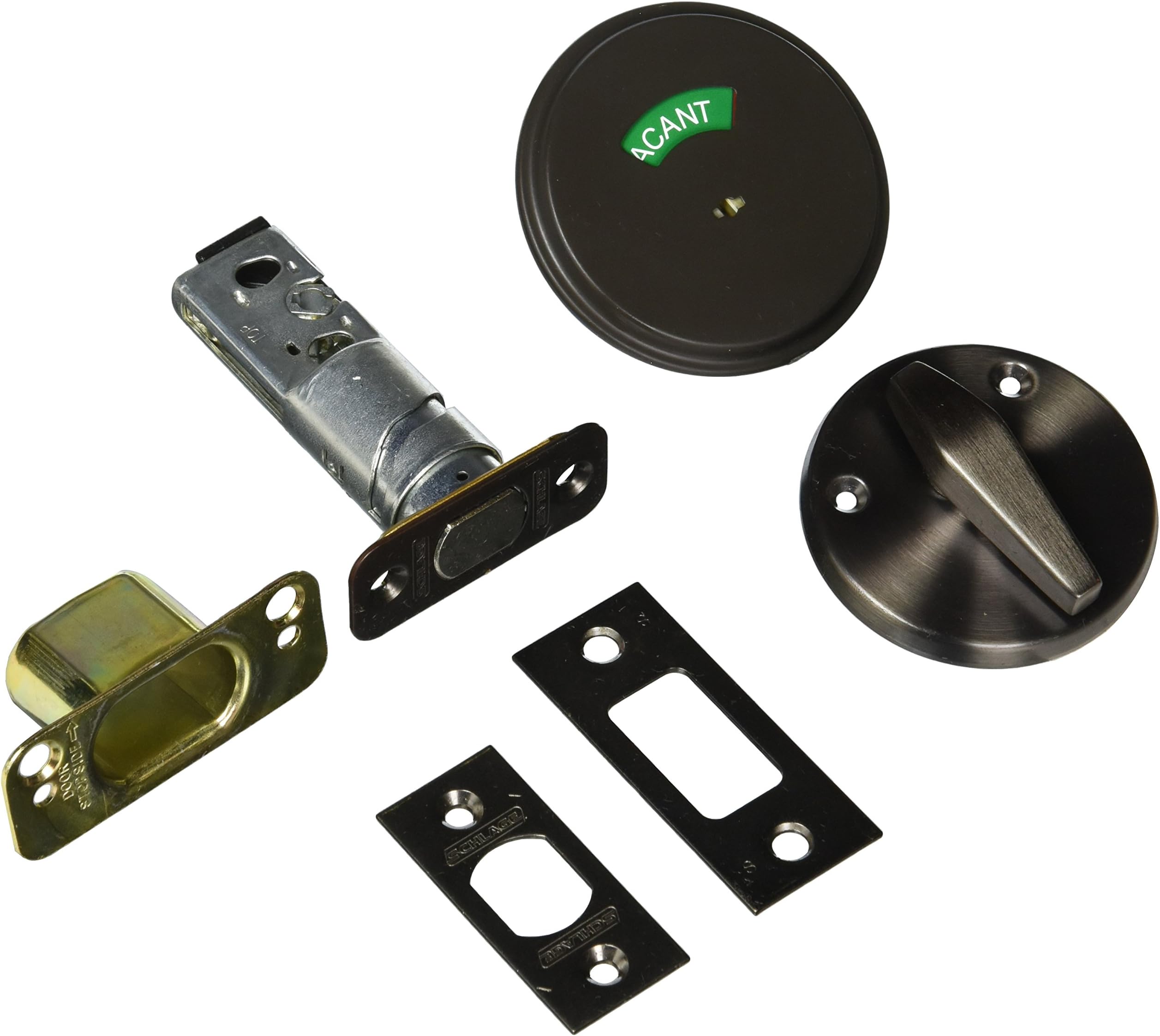 Schlage Lock Company B571619 Occupied Indicator Deadbolt, Satin Nickel ...
