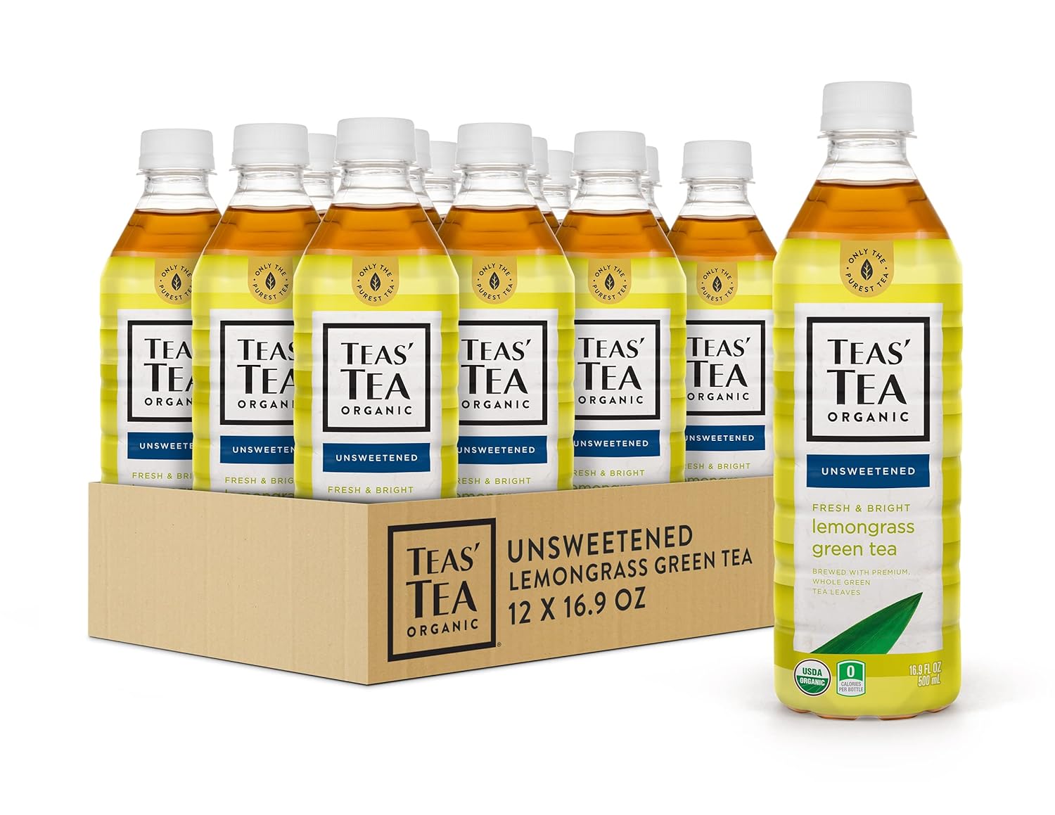 Amazon.com: Teas' Tea Unsweetened Lemongrass Green Tea 16.9 Ounce (Pack ...