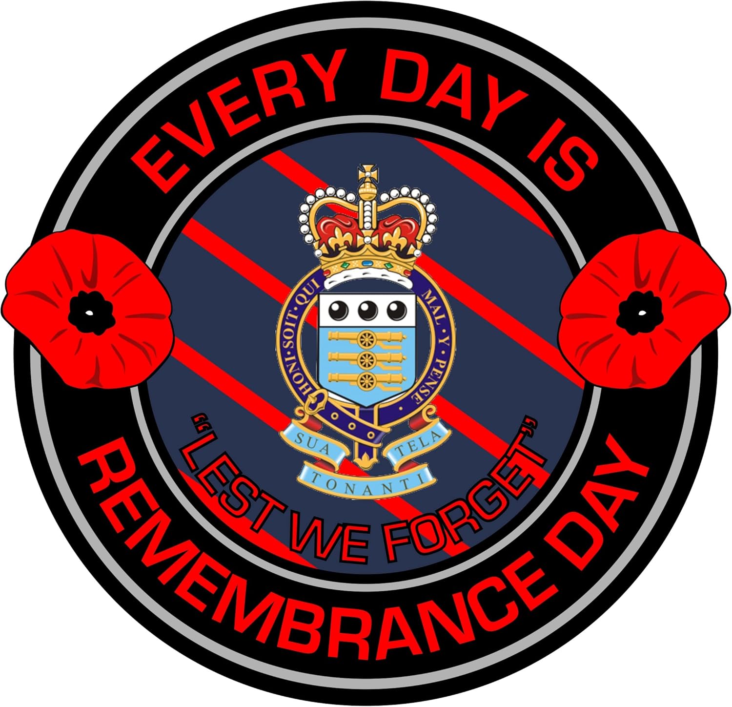 RAOC Royal Army Ordnance Corps Remembrance Day Inside Car Window Clear ...