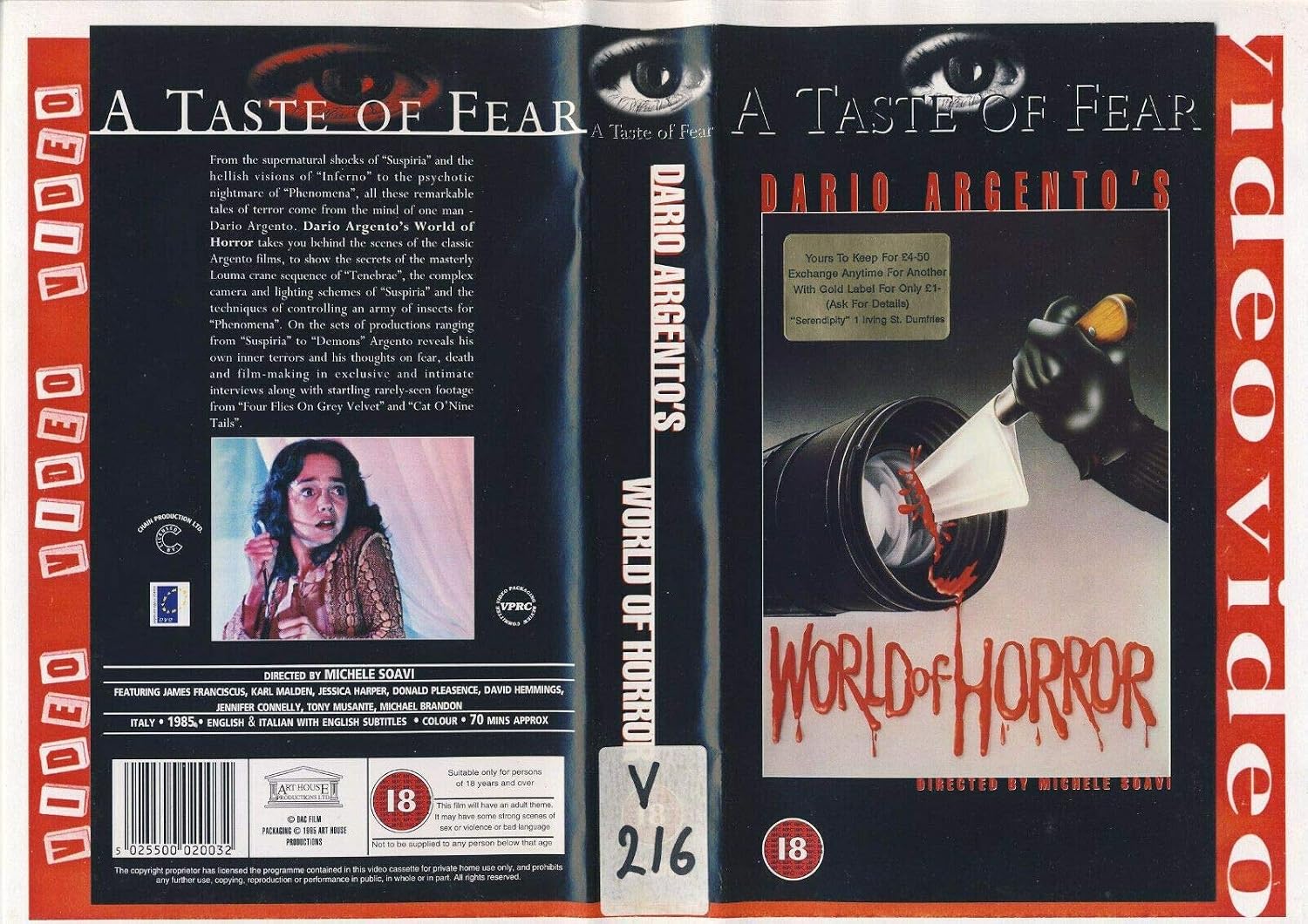 Amazon.com: Il Mondo dell'orrore di Dario Argento [VHS] : Dario Argento ...