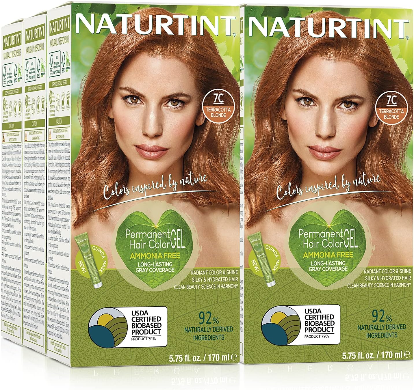 Naturtint Permanent Hair Color - 7C Terracotta Blonde, 5.28 fl oz (6 ...
