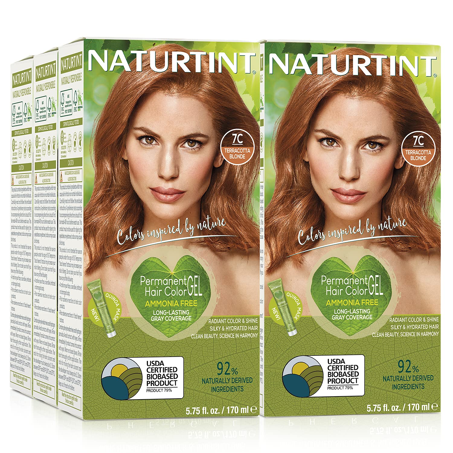 Amazon.com : Naturtint Permanent Hair Color 7C Terracotta Blonde (Pack ...