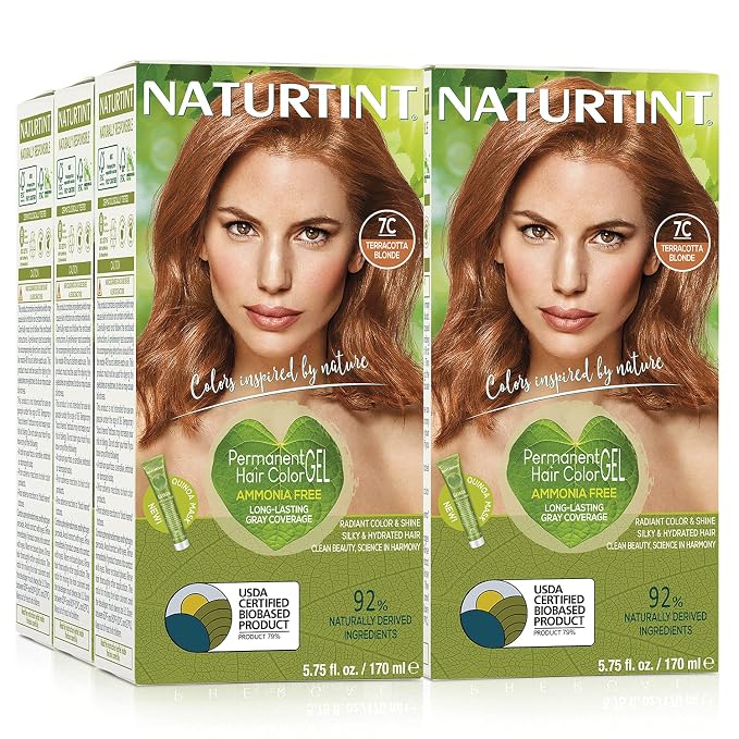 Amazon.com : Naturtint Permanent Hair Color 7C Terracotta Blonde (Pack ...