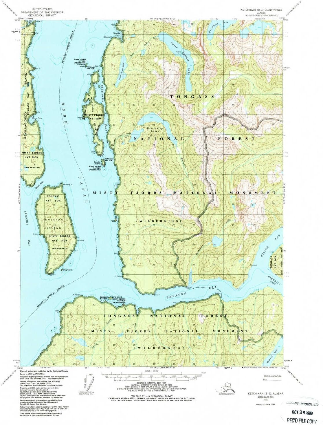 Amazon.com: YellowMaps Ketchikan B 3 AK topo map, 1:63360 Scale, 15 X ...