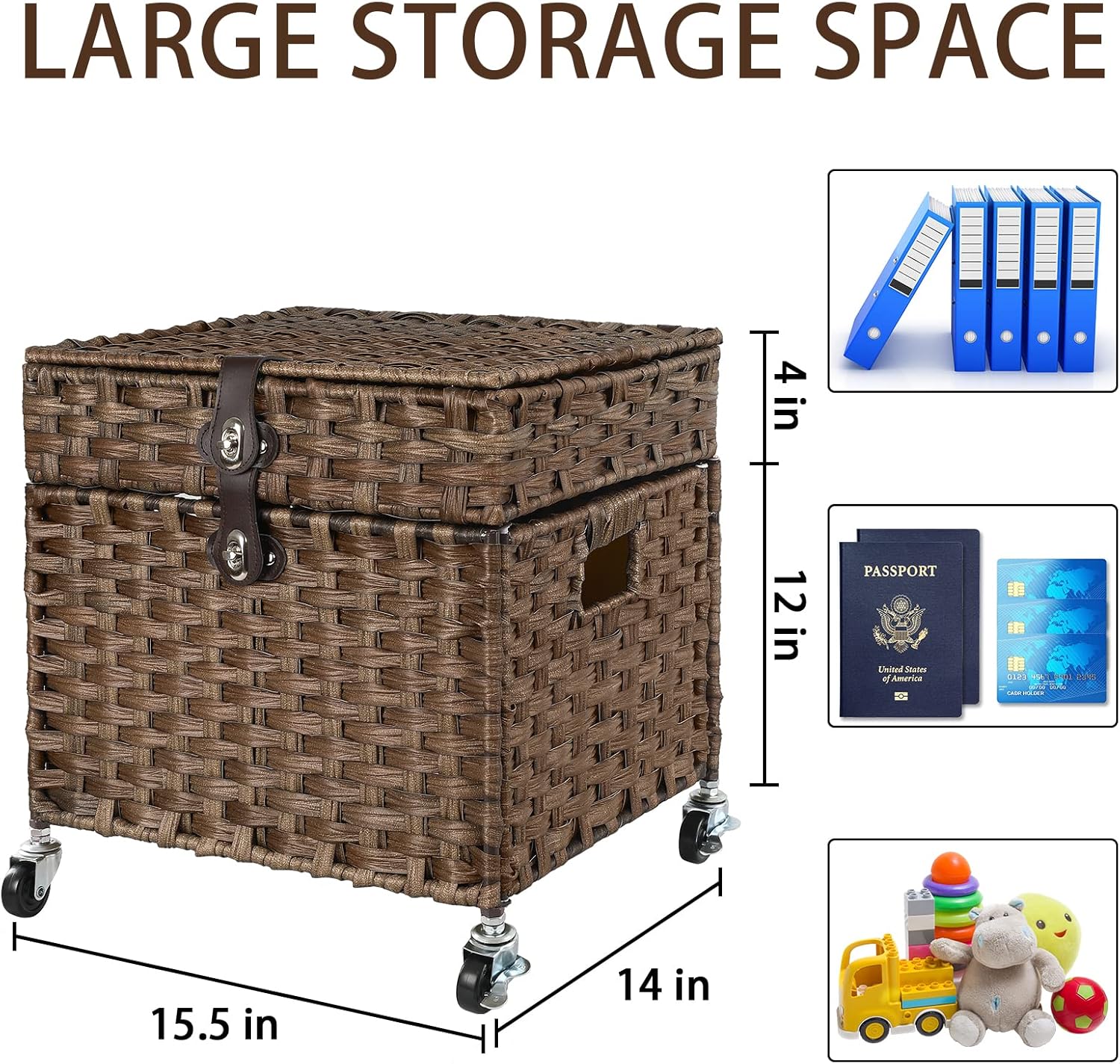 ETRONIK Rolling File Cabinet, Updated 2 Layer File Cabinets for Home ...