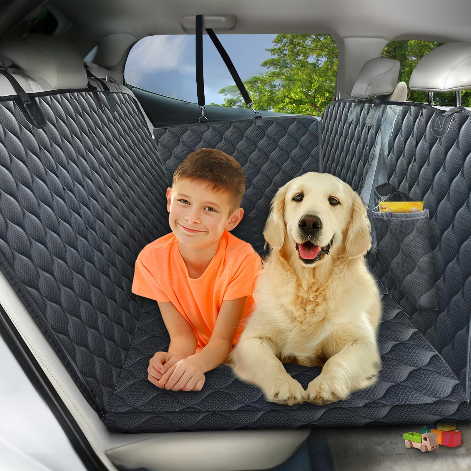 Amazon.com: PETICON Back Seat Extender for Dogs with Hard Bottom ...