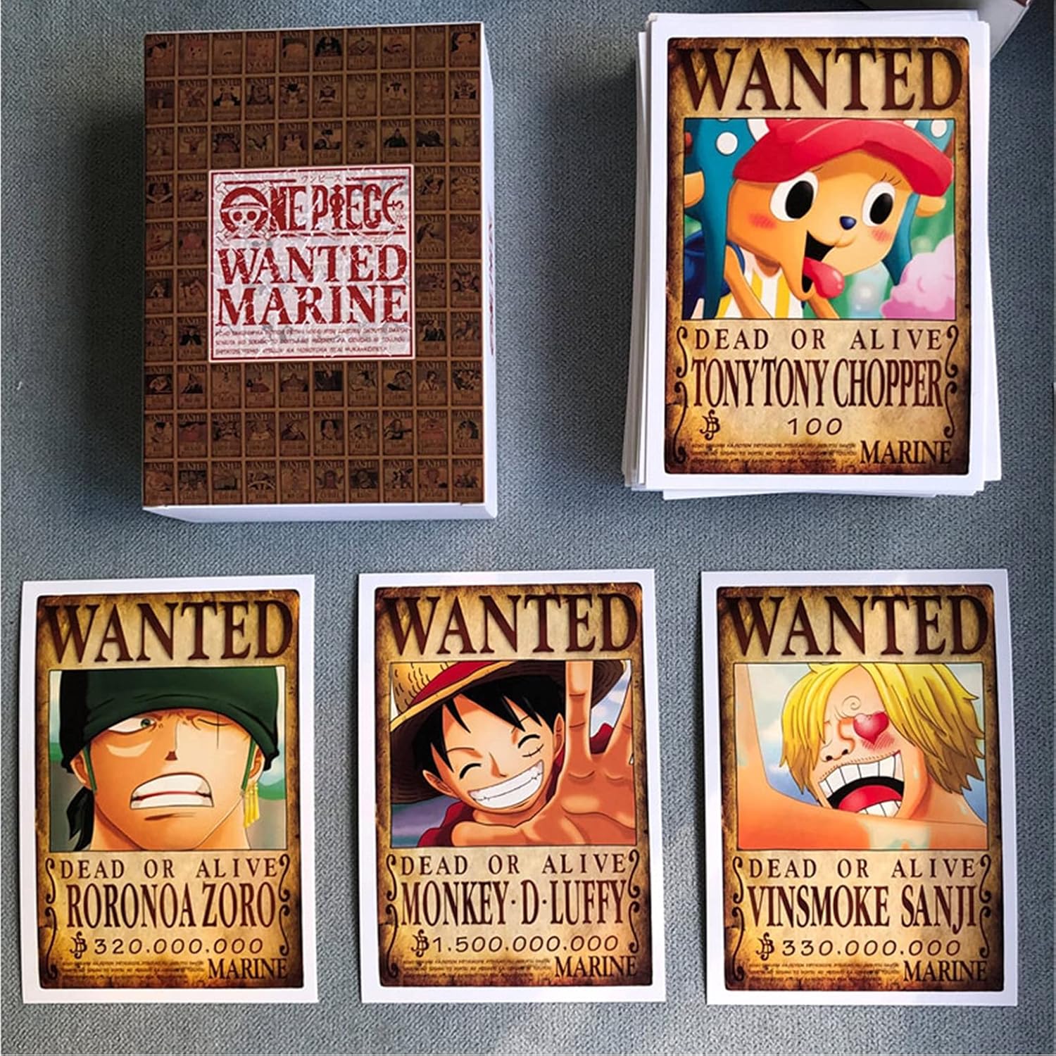 Amazon.com: 100pcs New Edition One Piece Wanted Posters Postcards Boxed ...