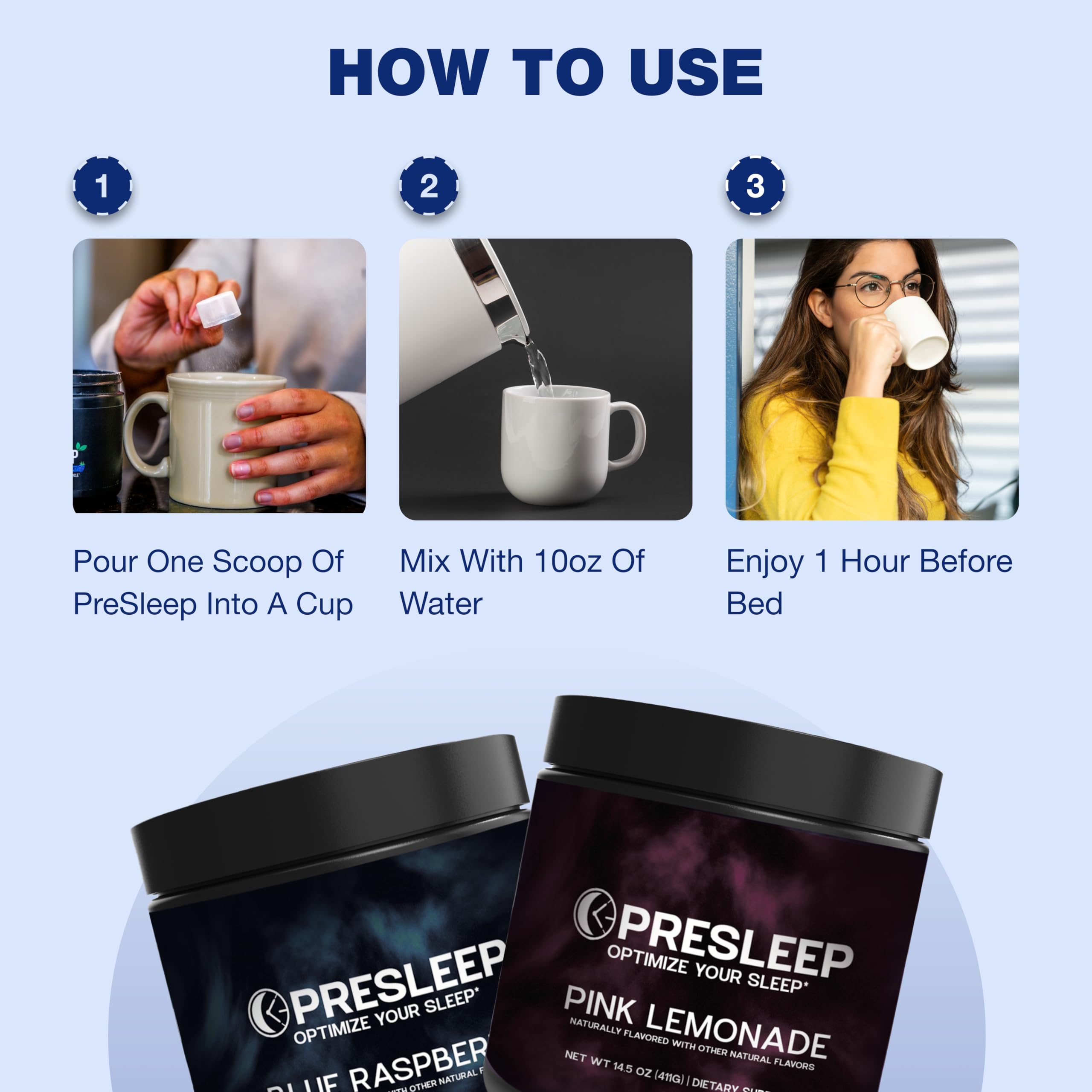 Snapklik.com : PreSleep Natural Sleep Powder Melatonin-Free Sleep Aid