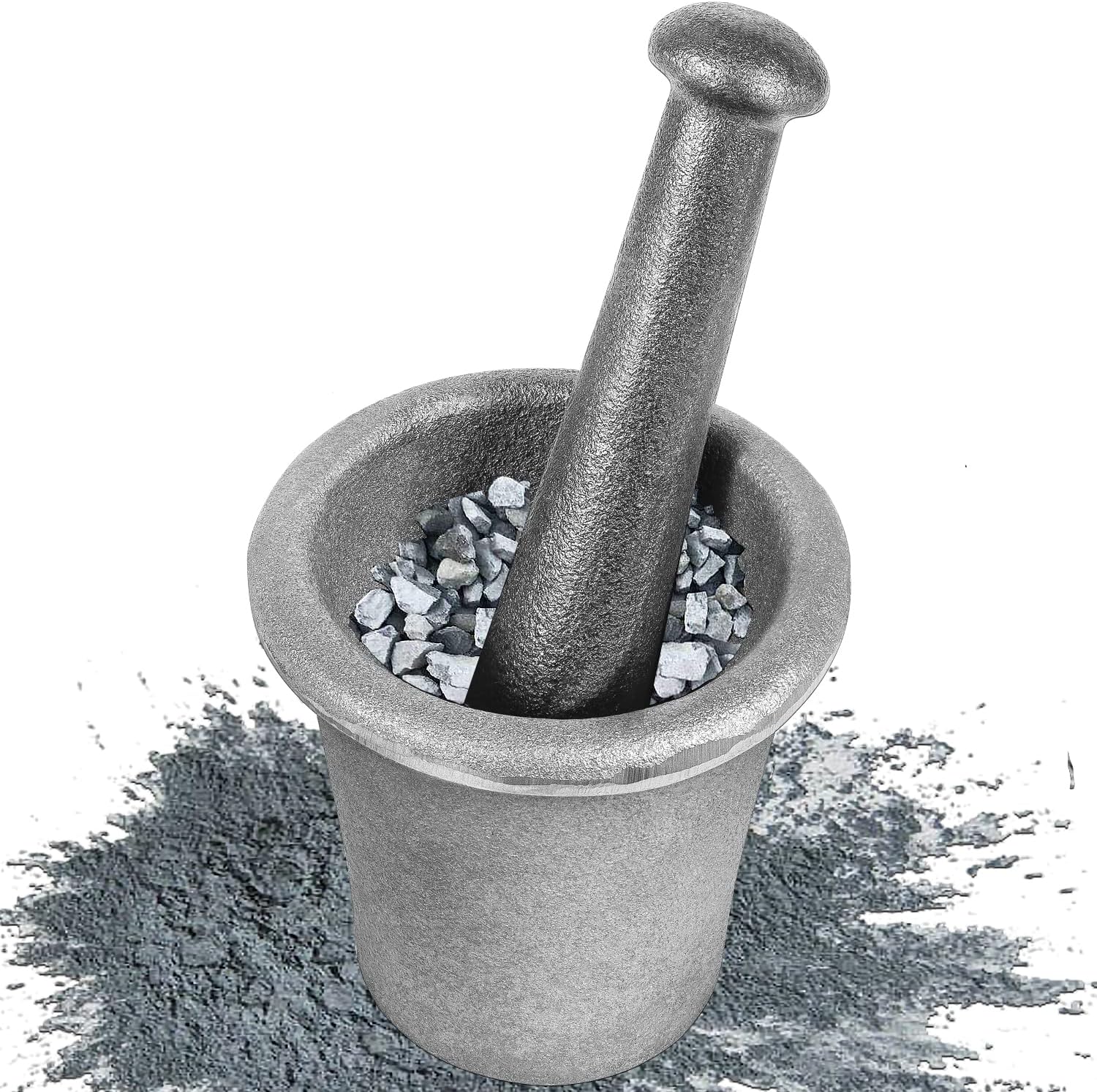 Buy Cast Iron Mortar and Pestle Rock-Ore Crusher Mortar Heavy Duy Large ...