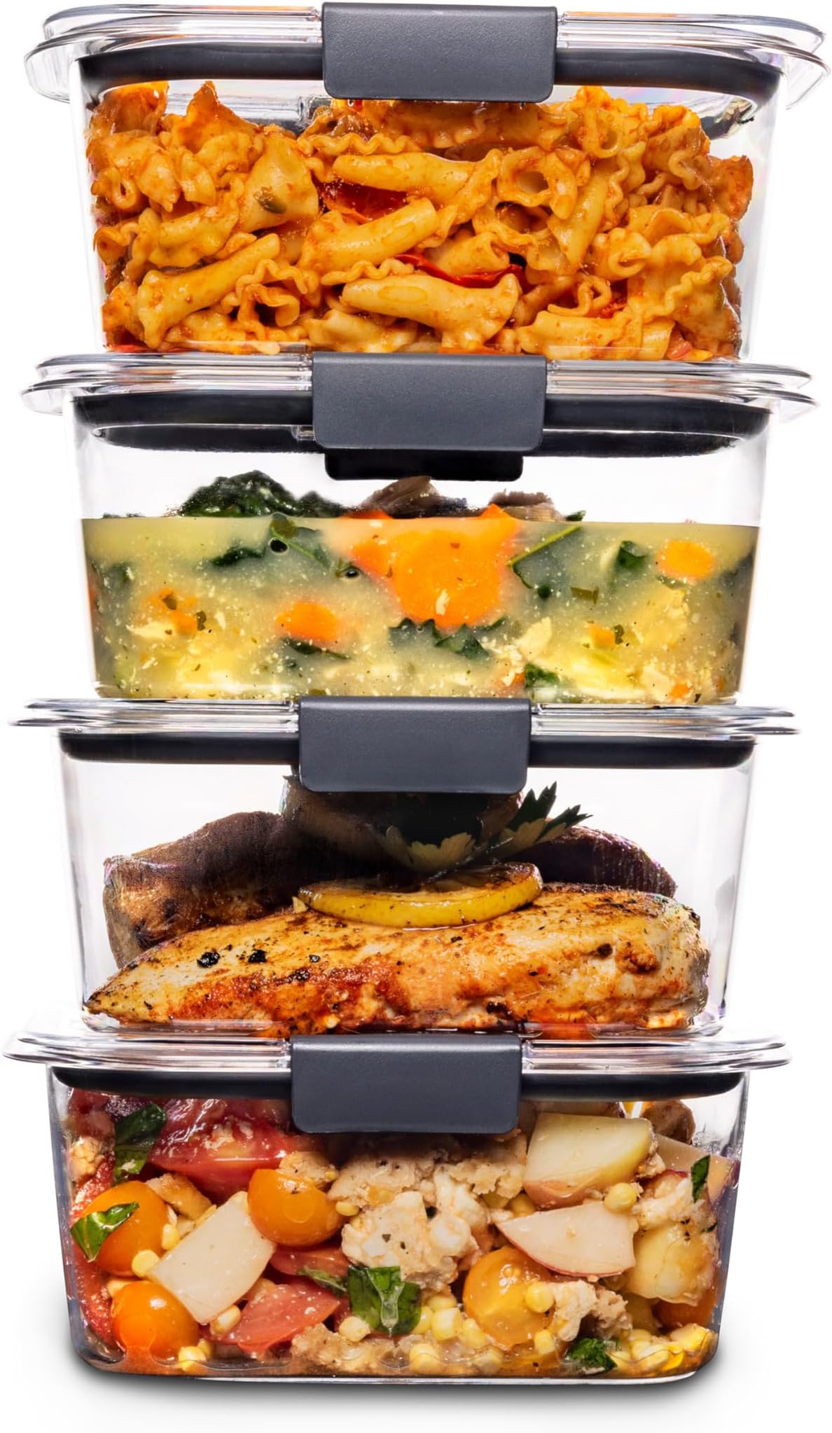 Amazon.com: Rubbermaid TakeAlongs Deep Square Food Storage Containers ...