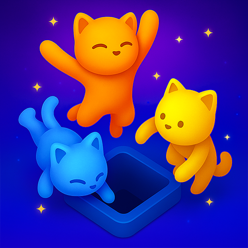 Drop Cat Away Hole Jam Color Puzzle: Kitten Match Collect Master Holes ...