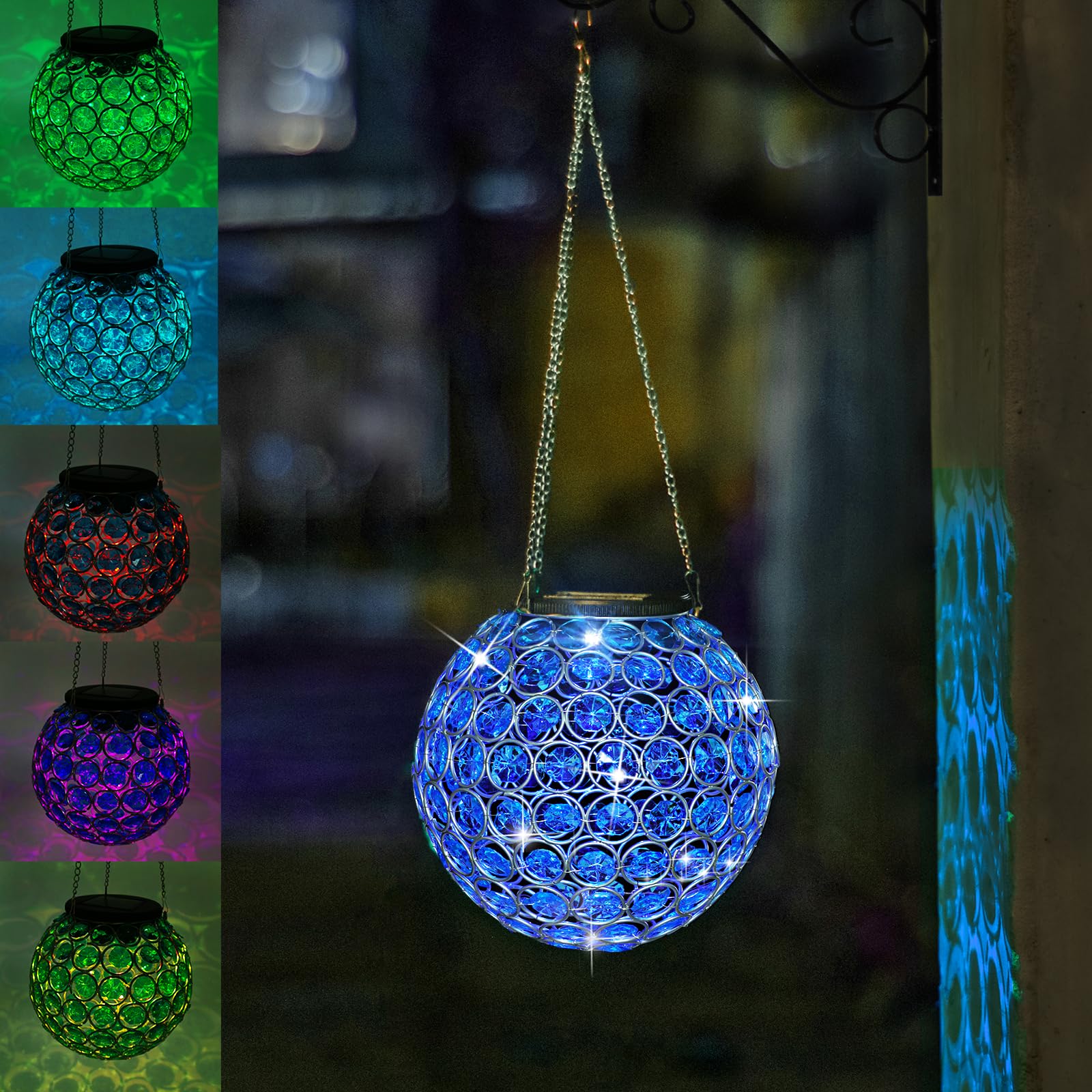 Amazon.com: Solar Lantern Hanging Outdoor Christmas Decorative, Dual ...