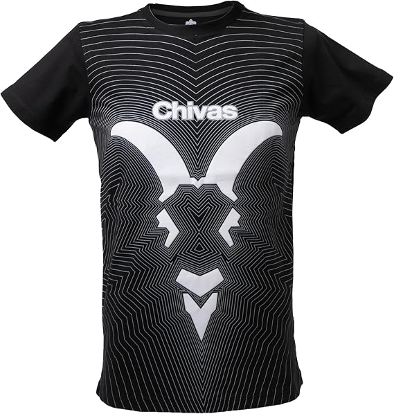 Chivas Playera Estampada Chivita Retro Efectos, Hombre, X-Grande, Negra ...
