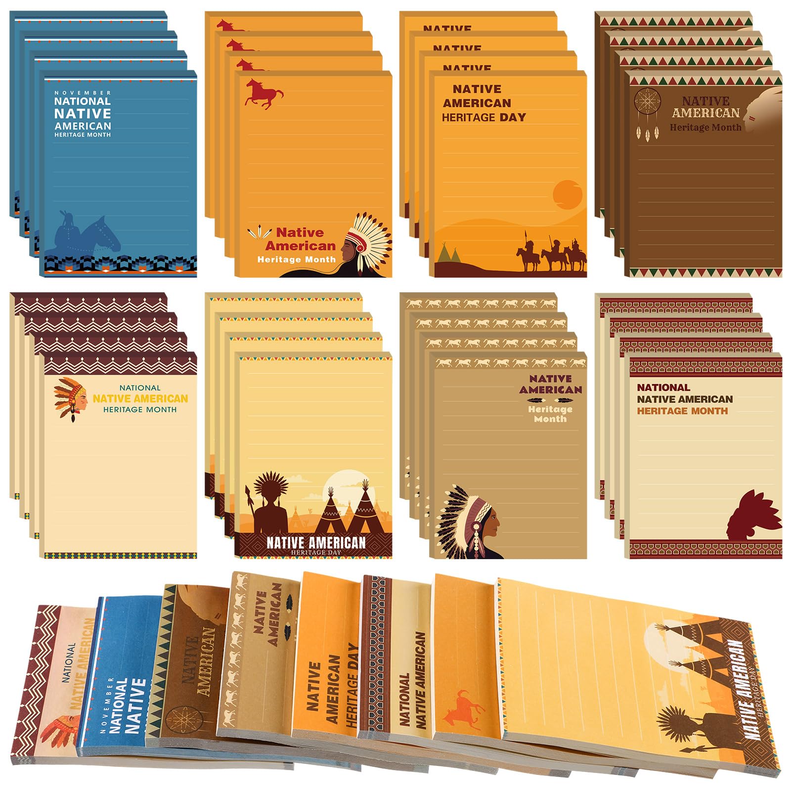 Amazon.com : Dispowreath 32 Pads Native American Heritage Month Sticky ...