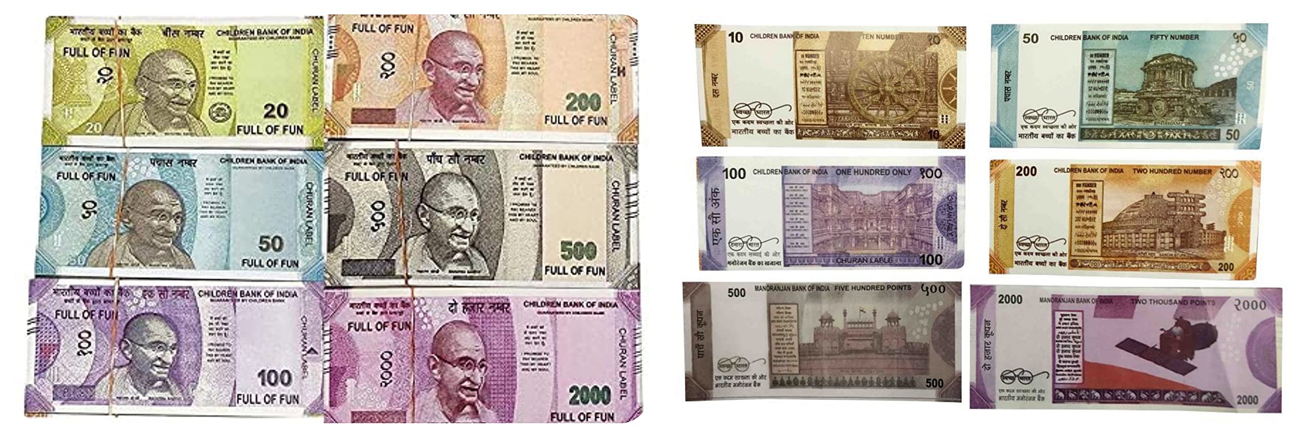 Jagmoolya Products Dummy Fake Currency For Kids Artificial Dummy Notes ...