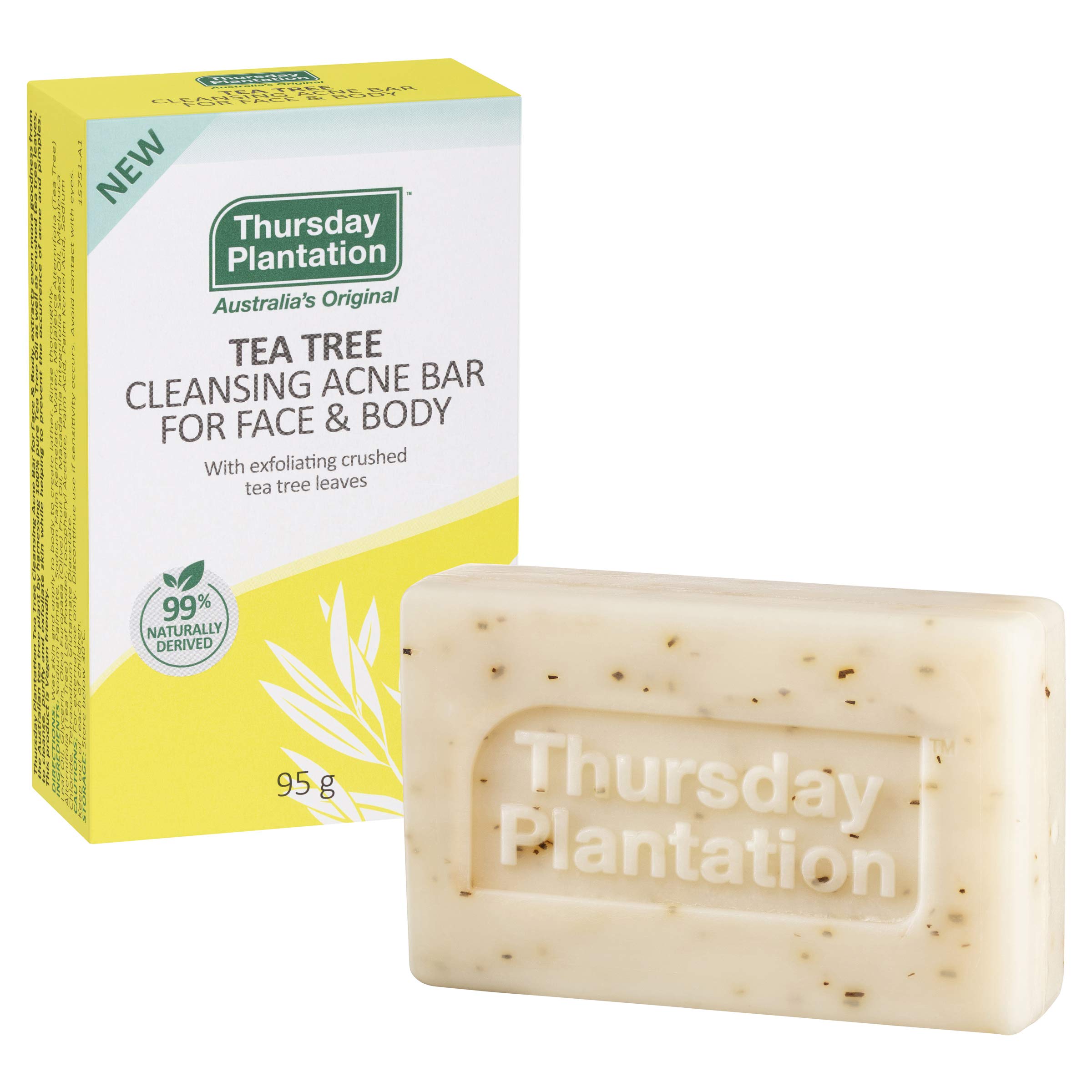 Thursday Plantation Tea Tree Cleansing Acne Bar For Face & Body, 95 g ...