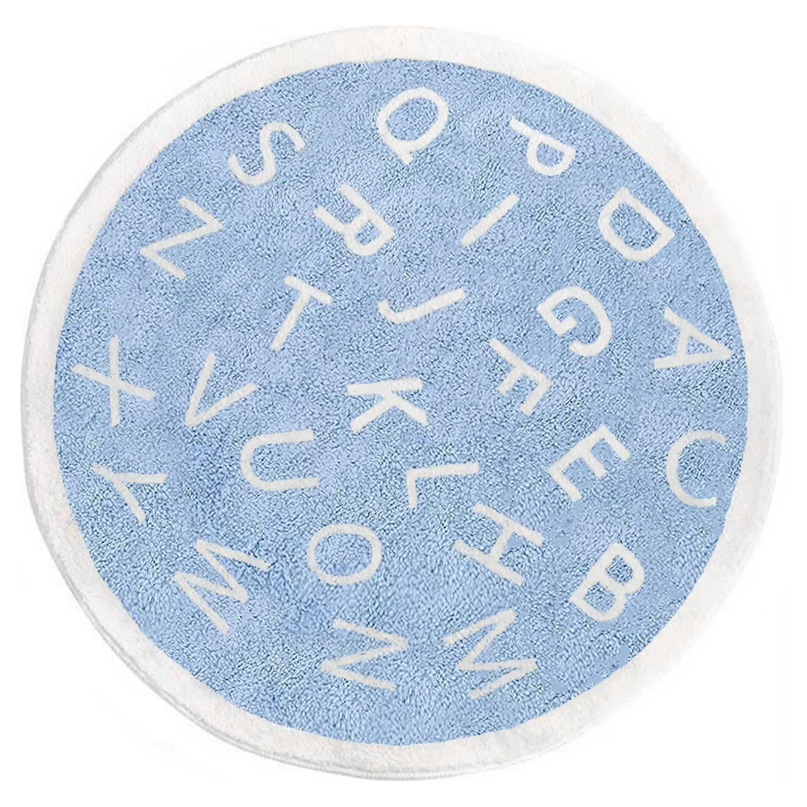 Amazon.com: 2.6ft Round Kids ABC Rug Soft Alphabet Nursery Rug for ...