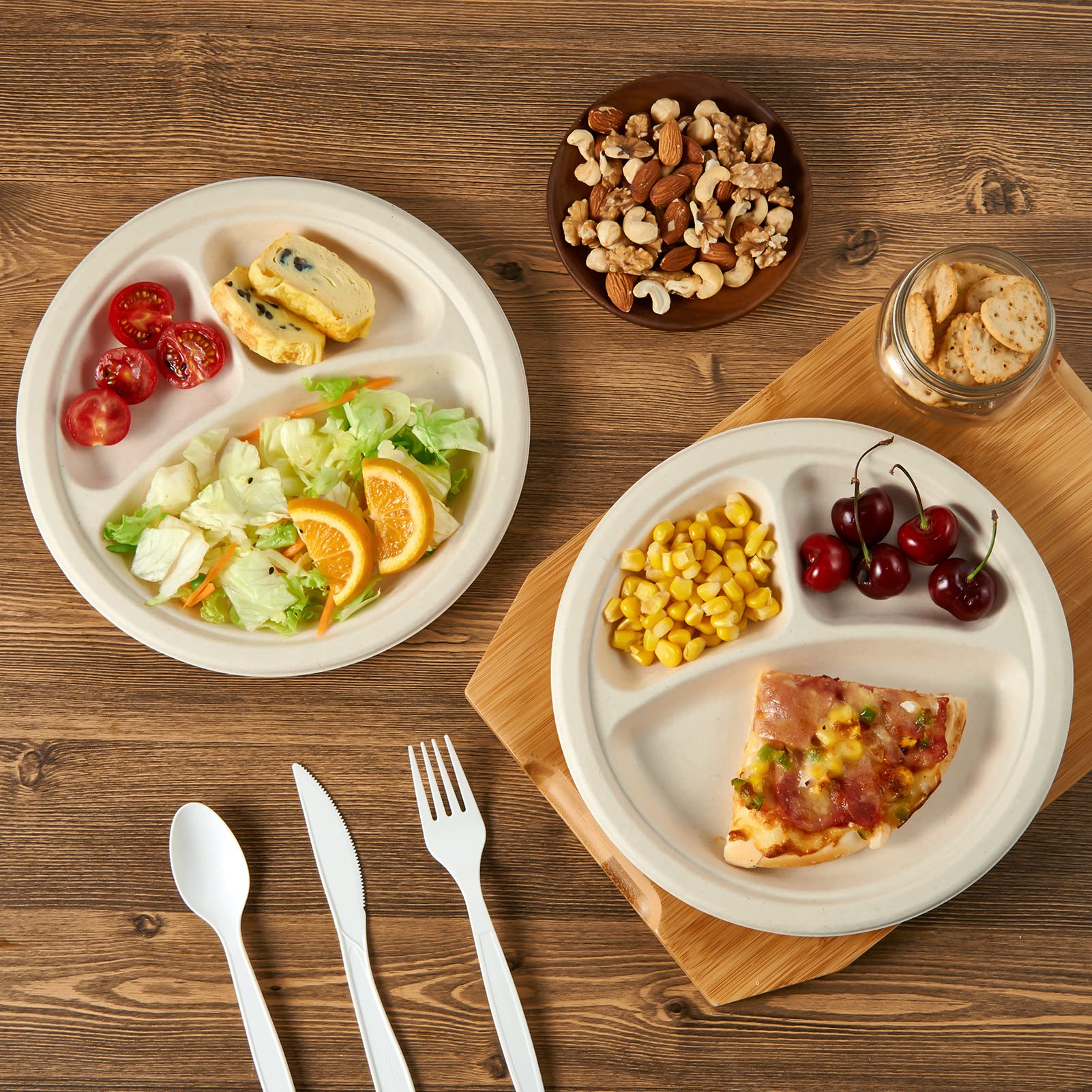 Heavy Duty Compostable Dinner Plates Vplus Compostable Paper Plates ...