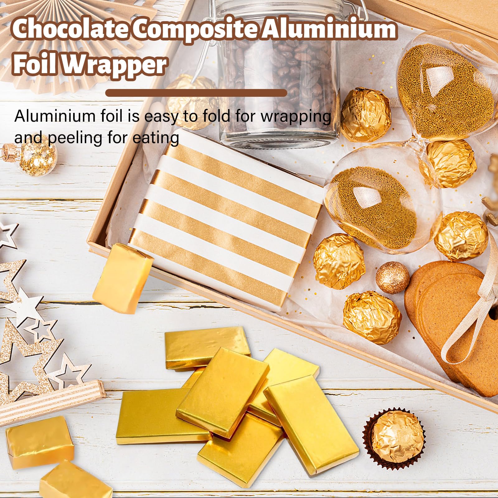 Foil Wraps For Food 200 Pieces Large Silver Foil Candy Wrappers ...
