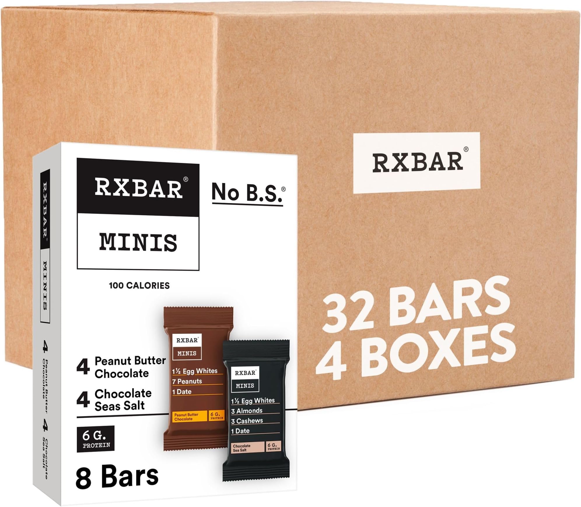 Amazon.com : RXBAR Minis Protein Bars, 6g Protein, Gluten Free Snacks ...