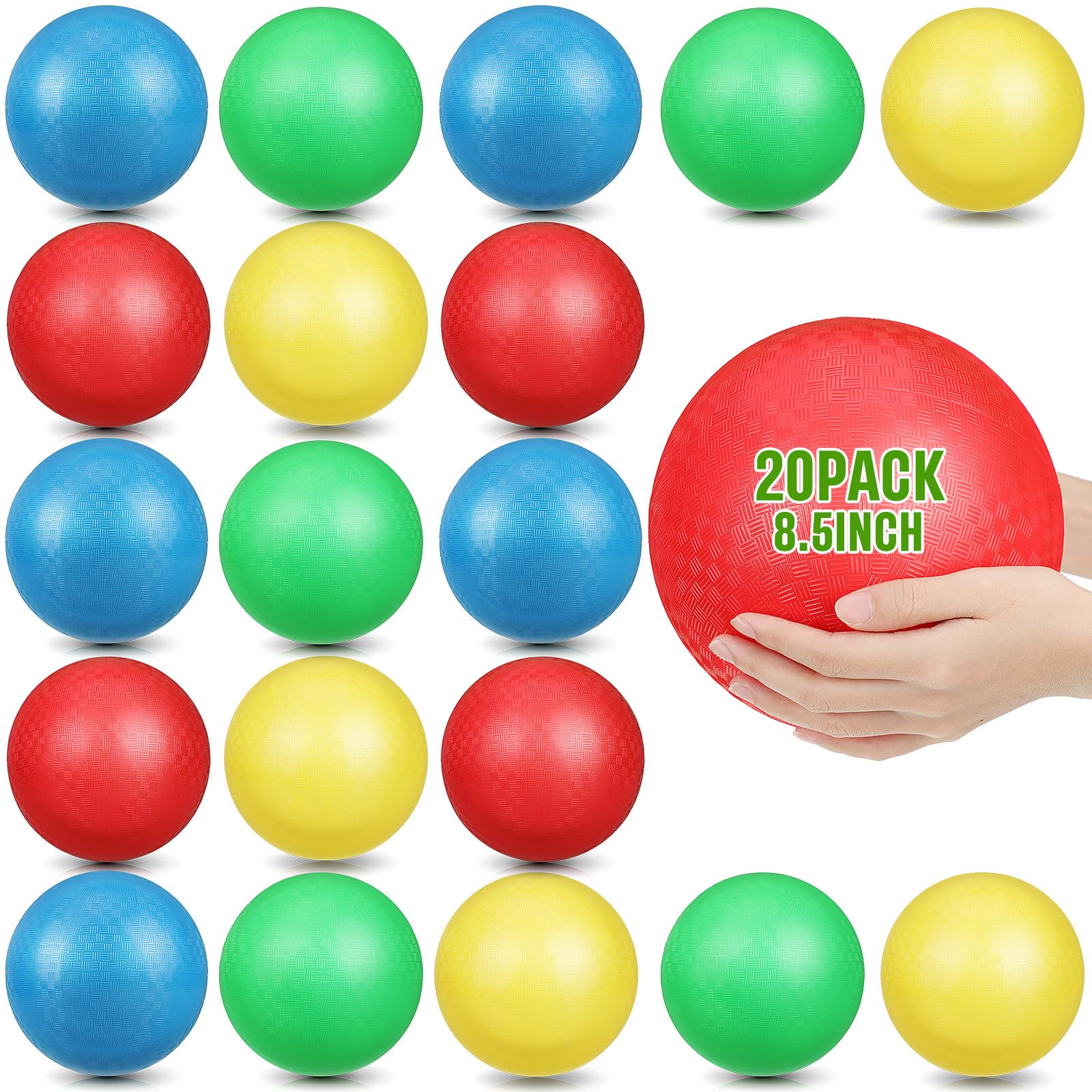 Snapklik.com : Jerify 20 Pack Large Dodgeballs Kickballs Colorful ...