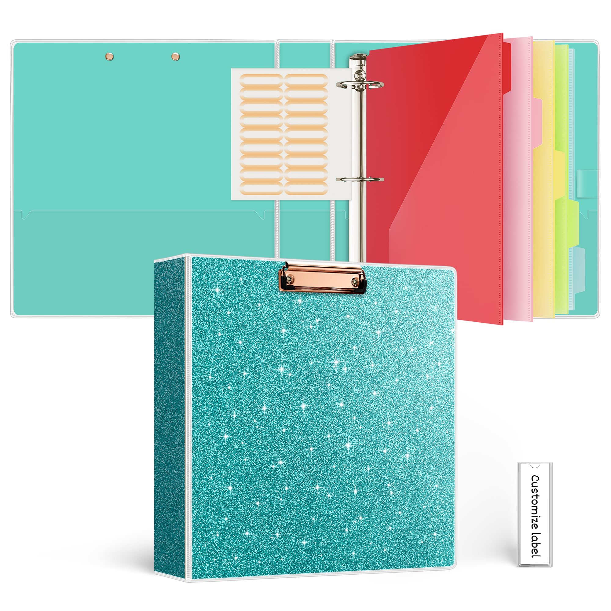 Amazon.com : EYROZILL 3 Ring Binders 2 Inch with 5-Tab Dividers, Letter ...