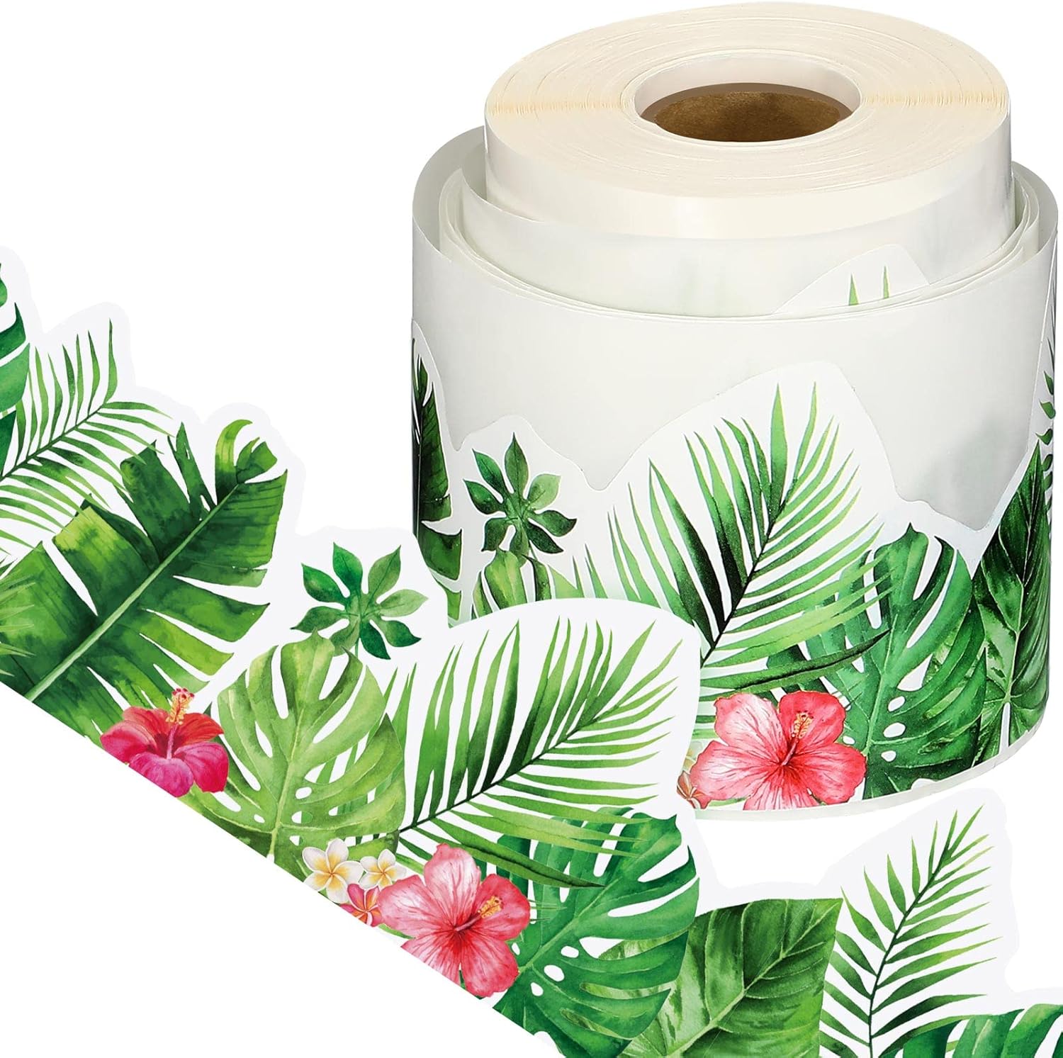 Buy 65.6 Ft Boho Bulletin Board Borders Greenery Plant Die Cut ...