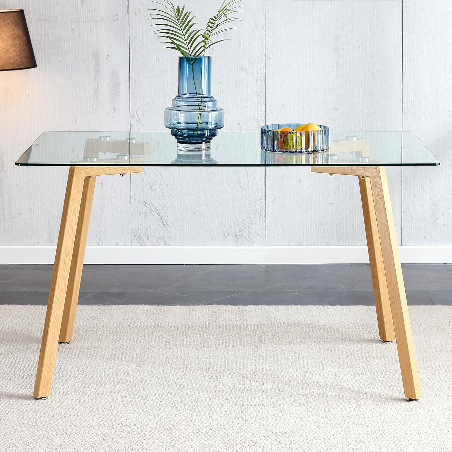 Amazon.com - ChicFurnit Glass Dining table, Transparent - Tables