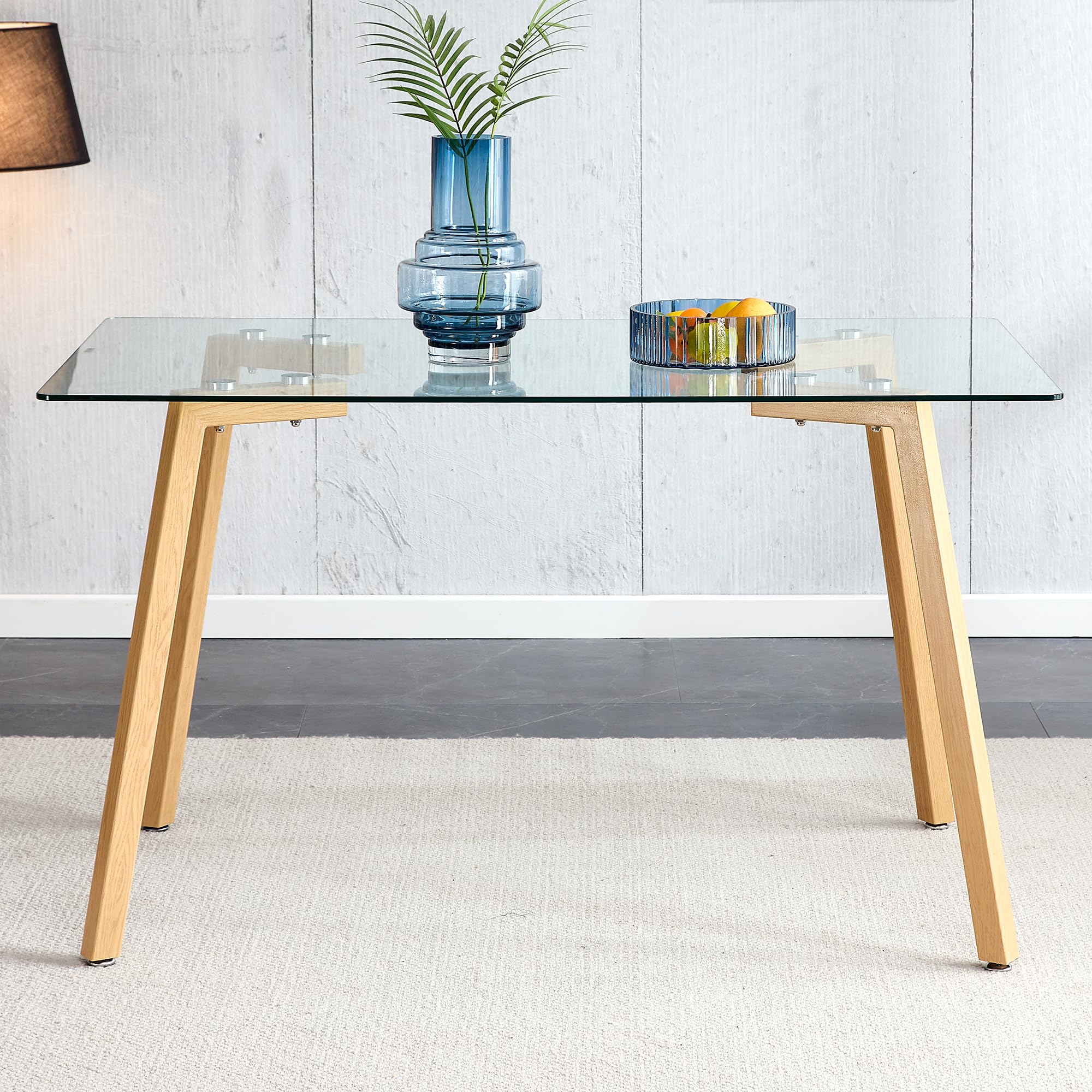 Glass Dining table, Transparent(incomplete legs only)