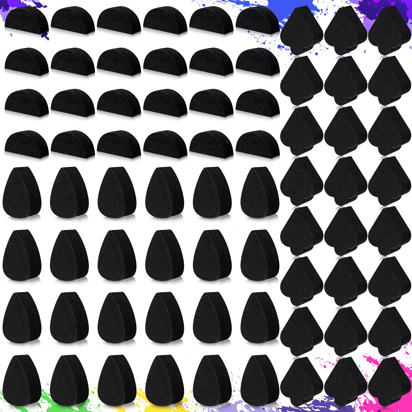 Snapklik.com : Mifoci 72 Pcs Face Paint Sponges Water Droplet Petal ...