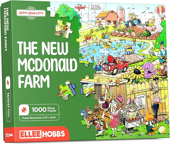 Amazon.com: The New McDonald Farm -1000 Piece Puzzle for Adults, Hand ...