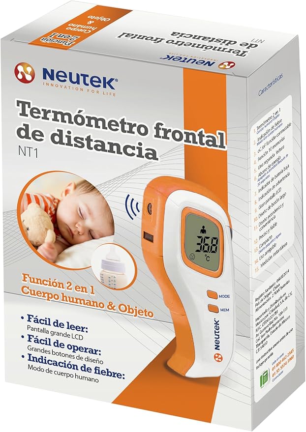 Termómetro Infrarrojo Sin Contacto Neutek NT-1 | Medición Rápida en ...