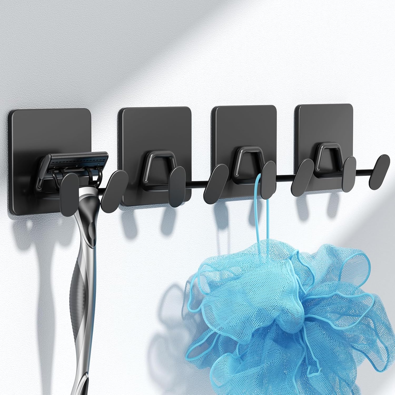 Amazon.com: Shower Hooks for Inside Shower - Extra Sticky Stainless ...