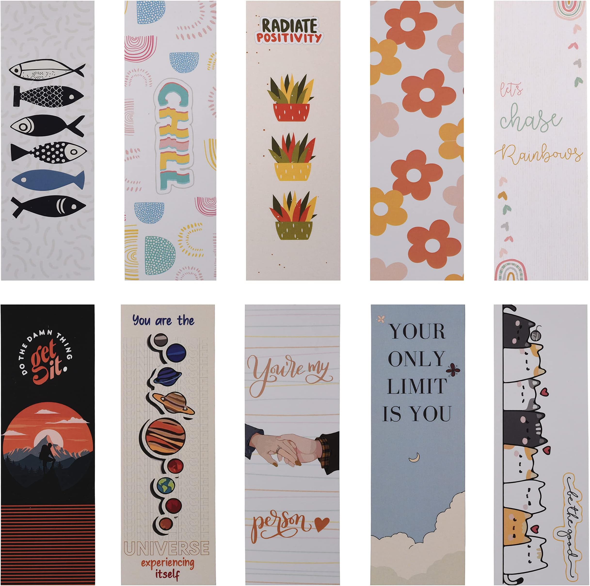 Papboo Designer Bookmarks Set of 10, Design- 3 - Specially Designed for ...