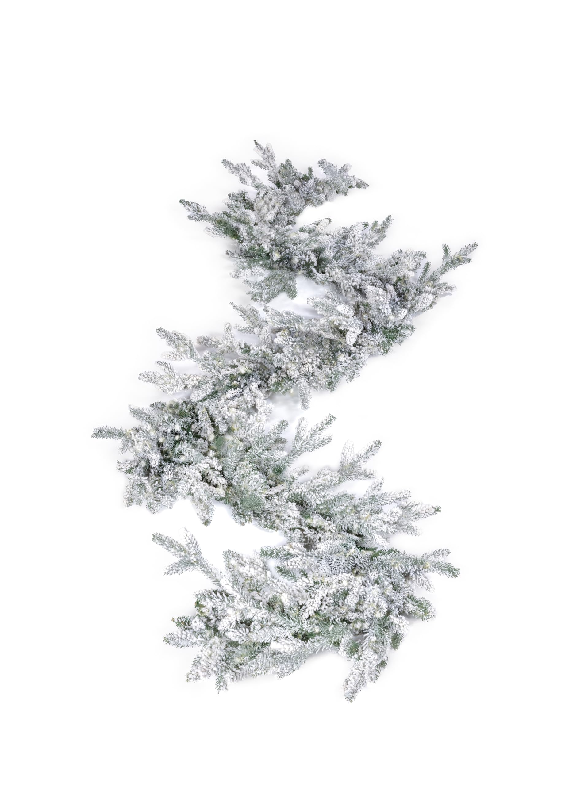 Amazon.com: KING OF CHRISTMAS 9ft Snow Flocked Christmas Garland Unlit ...