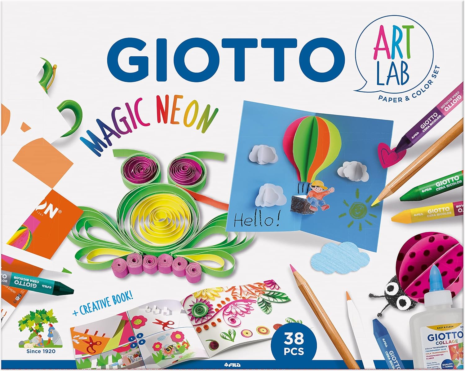 GIOTTO Art Lab: Magic Neon - Kit Creativo per Collage : Amazon.it ...