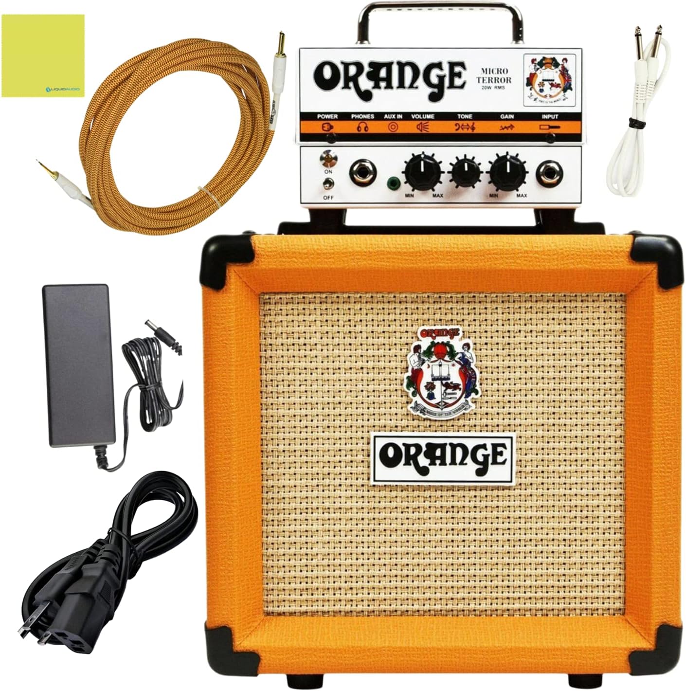 Amazon.com: Orange PPC108 1x8” Closed-Back Speaker Cabinet Bundle with ...