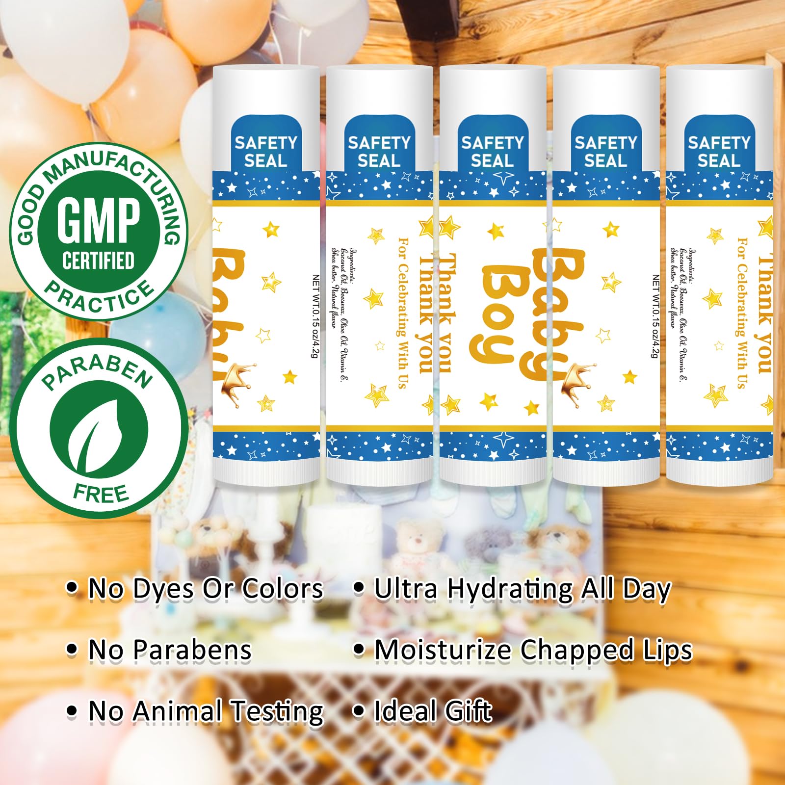 Snapklik.com : DMSKY 60 Pcs Baby Shower Favors, Lip Balms Bulk Gift For ...