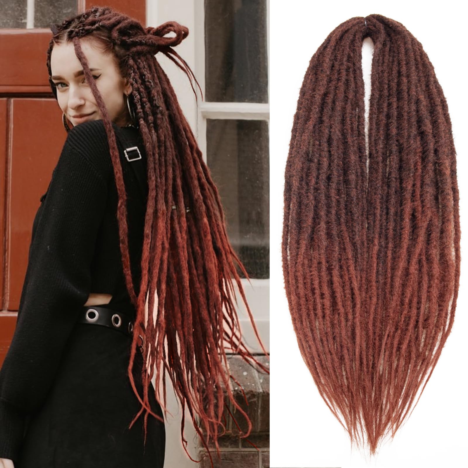 Amazon.com : Dreadlock Extensions Synthetic Dreads 24inches 15 Strands ...