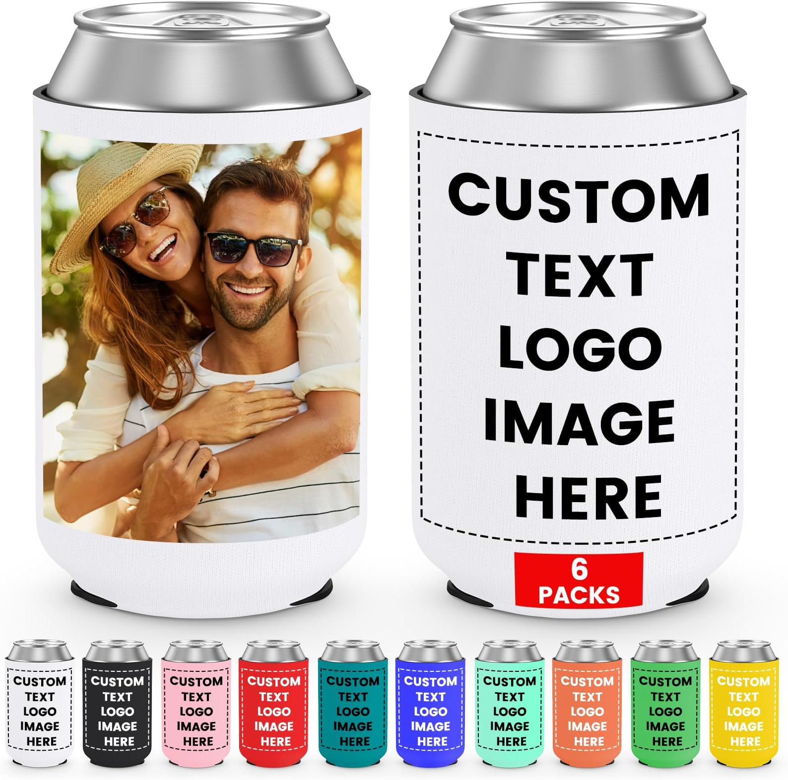 Amazon.com: Umigy 200 Pcs Can Coolers Bulk, Insulated Neoprene Beer Can ...
